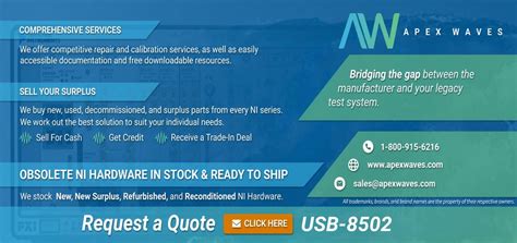 National Instruments Usb 8502 Quick Start Pdf Download Manualslib