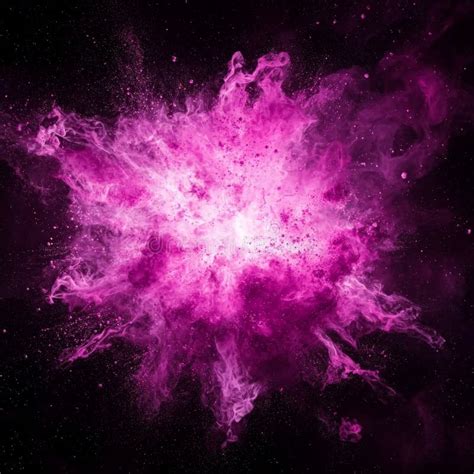 Stunning Display Of Energy Unfolds As A Powerful Pink Explosion Radiates Outward With Vibrant