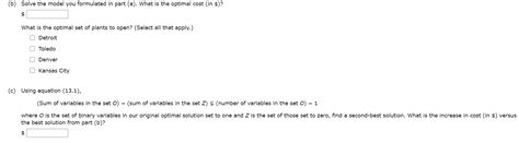 A Formulate A Mixed Integer Programming Model That