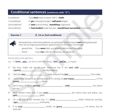 B1 Sample Conditionals Pdf Linguistic Typology Languages