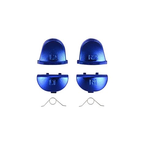PS4 DS4 Trigger Set R1L1 R2L2 With Springs Chrome BLUE