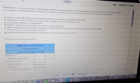 Solved Saved Help Save Ext Submit Mailin Moon Is A Chegg Com