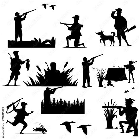 Duck Hunting Svg Duck Hunter Svg Hunting Scene Svg Vector Files Stock