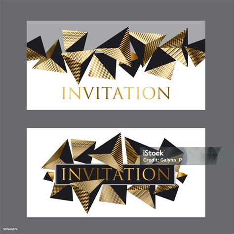 개념 표면 디자인 및 웹에 대 한 3 차원 환상 기하학적 인 삼각형 구성 벡터 도형 골드와 블랙 색상에서으로 추상 그림 0명에 대한 스톡 벡터 아트 및 기타 이미지 Istock