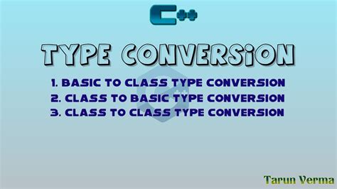 Type Conversion In C Basic To Class Class To Basic Class To