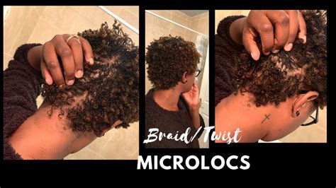 No Grid Diy Microlocs Install Braid Locs Twist Locs On Short Hair Youtube