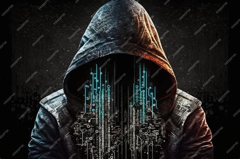 premium ai image the hooded hacker uses the binary coding paradigm for both hacking and viruses