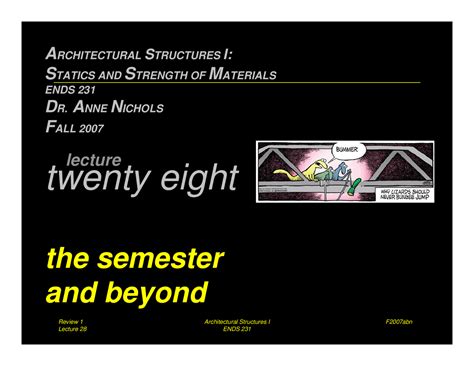 Structural Design Sequences Lecture Slides Ends 231 Docsity
