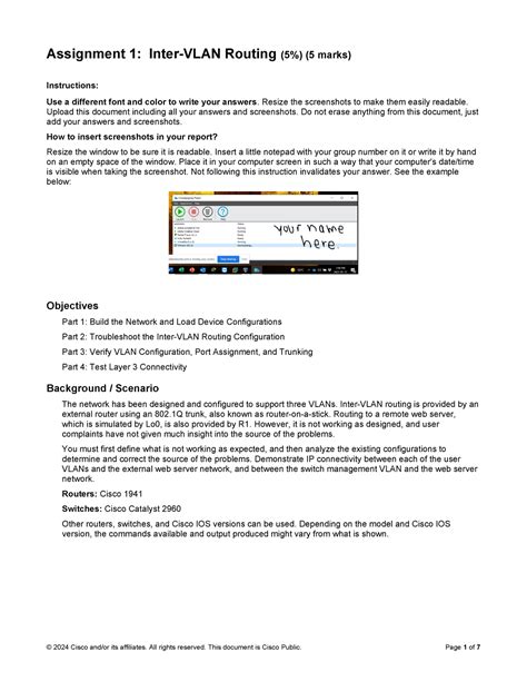 Csn205 Assignment 1 Inter Vlan Troubleshooting Assignment 1 Inter