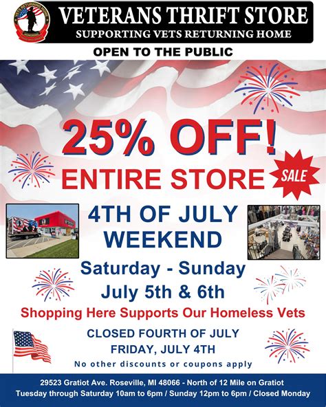 Veterans Thrift Store Roseville Mi