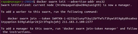 0부터 시작하는 Docker Swarm 공부 Swarm Mode Cluster 구성하기 And Token Join And Node Rule 변경