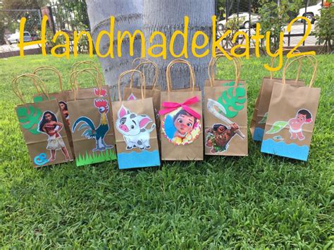 Moana Goody Bags Or Party Favor Bags 12 Pieces Etsy
