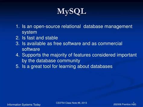 Ppt Mysql Powerpoint Presentation Free Download Id5674205