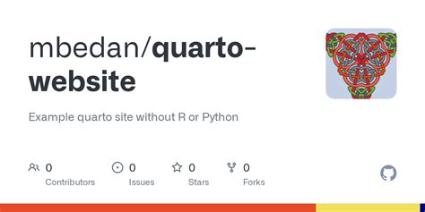 Github Mbedanquarto Website Example Quarto Site Without R Or Python