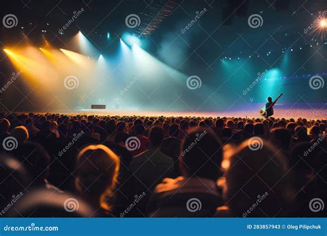 An Atmospheric Image Of A Music Concert Audience Featuring Silhouettes