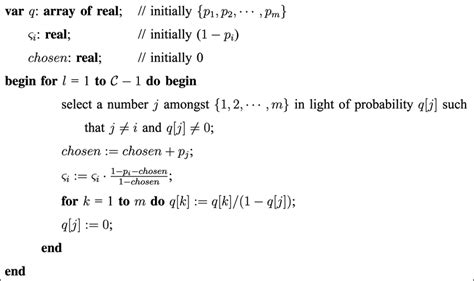 An Algorithm Deriving And I To Approximate P R½i 2 S I Download