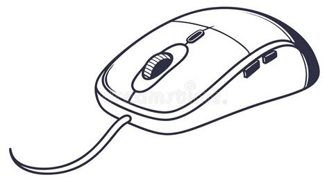 Wired Computer Mouse Retro Tech Accessory Digital Tool Vector Design Generative Ai Stock