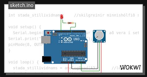 Kóðadæmi Verkefni 1 Wokwi Esp32 Stm32 Arduino Simulator