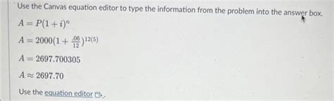 Solved Use The Canvas Equation Editor To Type The Solved Use The Canvas Equation Editor To Type The