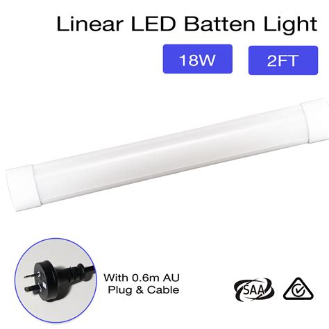 18w 2ft Led Batten Light Diffused Cool White Slim Ceiling Light