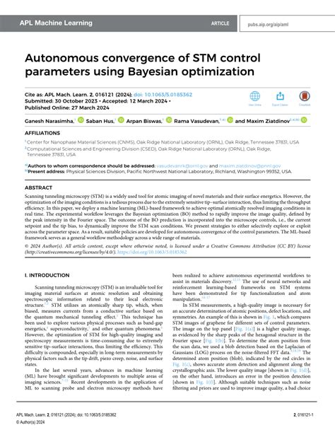 pdf autonomous convergence of stm control parameters using bayesian
