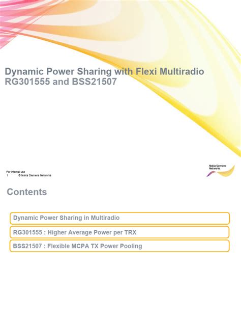 Multiradio Dynamic Power Sharing Pdf Telecommunications Electronics