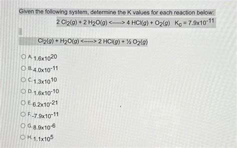 solved given the following system determine the k values