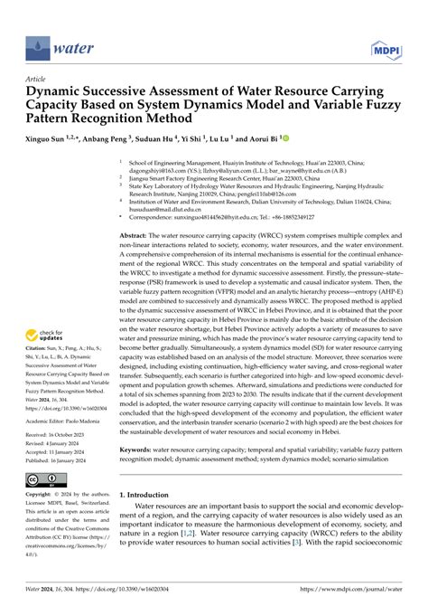 Pdf Dynamic Successive Assessment Of Water Resource Carrying Capacity Based On System Dynamics