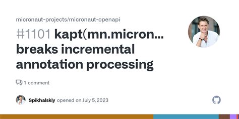 Kaptmnmicronautopenapi Breaks Incremental Annotation Processing · Issue 1101 · Micronaut