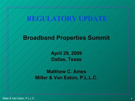 Regulatory Update Ppt