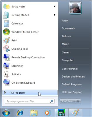 Getting To Know The Windows Start Menu Dummies