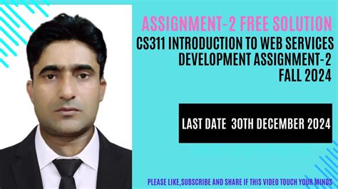 Cs311 Assignment 2 Solution File Semester Fall 2024 Youtube