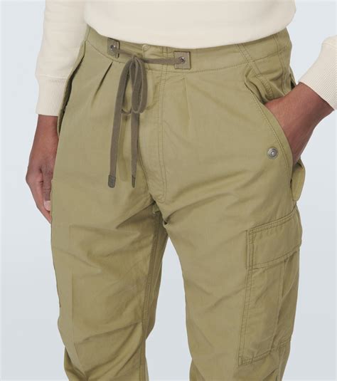Enzyme Cotton Twill Cargo Pants In Green Tom Ford Mytheresa
