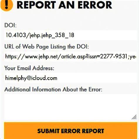 reporting a non resolved digital object identifier download