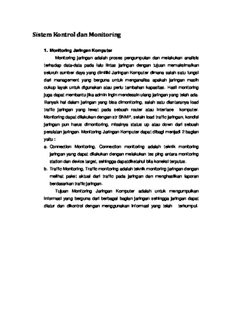 Sistem Kontrol Dan Monitoring Pdf Pdfcoffee Com
