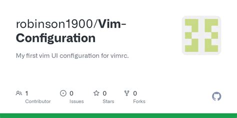 Github Robinson1900vim Configuration My First Vim Ui Configuration