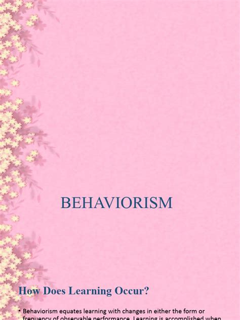 Behaviorism Cognitivism Constructivism Pdf