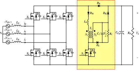 Figure From A Novel Three Phase Six Switch PFC Rectifier With Zero Voltage Switching And Zero