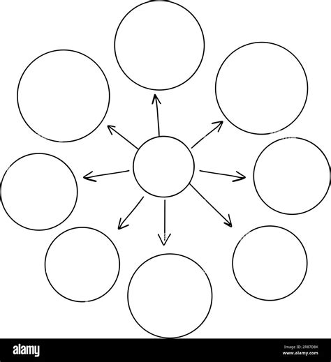 Sketch Infographic Mind Map With Arrows And Circles Stock Vector Image