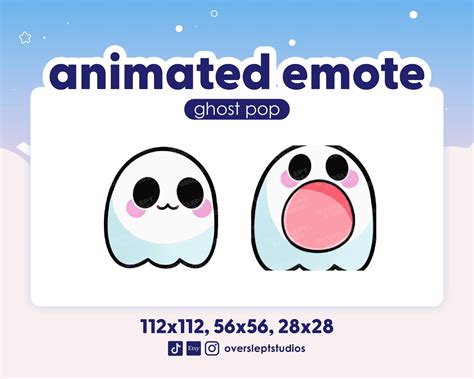Animated Ghost Pop Emote For Twitch And Discord Pop Cat Etsy In 2022