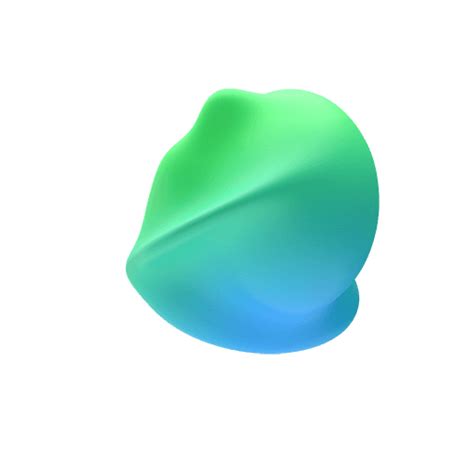 Shapefest™ Green Gradient Clay Floating Blobs 3d Illustrations