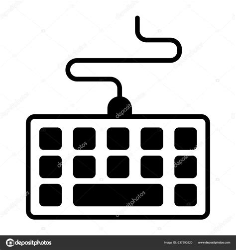 Keyboard Vector Icon Isolated White Background Stock Vector By