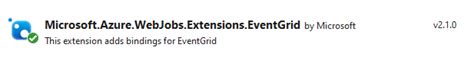 Microsoftazurewebjobsextensionseventgrid V 210 Binding Issue