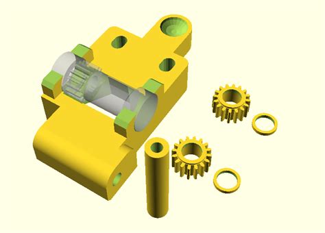 Dual Drive Gear Using Prusa I Mk Extruder Details Hackaday Io