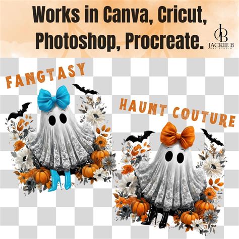 Sassy Ghost Clipart Bundle Halloween Png With Boo Tiful Captions