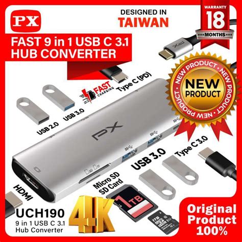 Promo Usb Hub Converter Type C Macbook Laptop Hdmi In Px Uch Diskon Di Seller Px