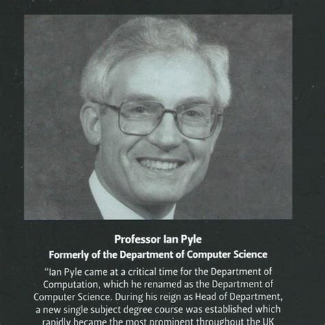ian pyle retired formerly first professor of computer science