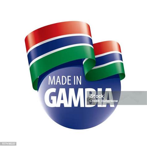감비아 플래그 흰색 배경에 벡터 그림 감비아에 대한 스톡 벡터 아트 및 기타 이미지 감비아 국가 관광명소 국기 Istock