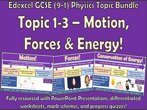 Edexcel Gcse 9 1 Physics Topic 1 3 Bundle Teaching Resources