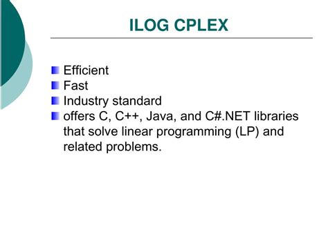 Ppt Using Ilog Cplex Powerpoint Presentation Free Download Id6299017